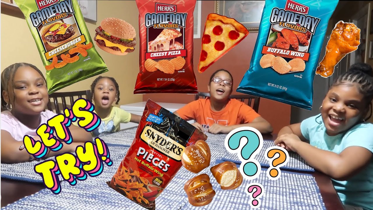 We tried FOOD flavored CHIPS 😱 | PIZZA 🍕| CHEESEBURGER 🍔 | WINGS ...