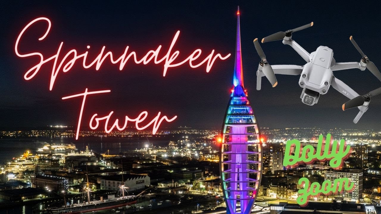 Gosport to the Spinnaker Tower with DJI Mavic Air2s Drone & Dolly Zoom ...
