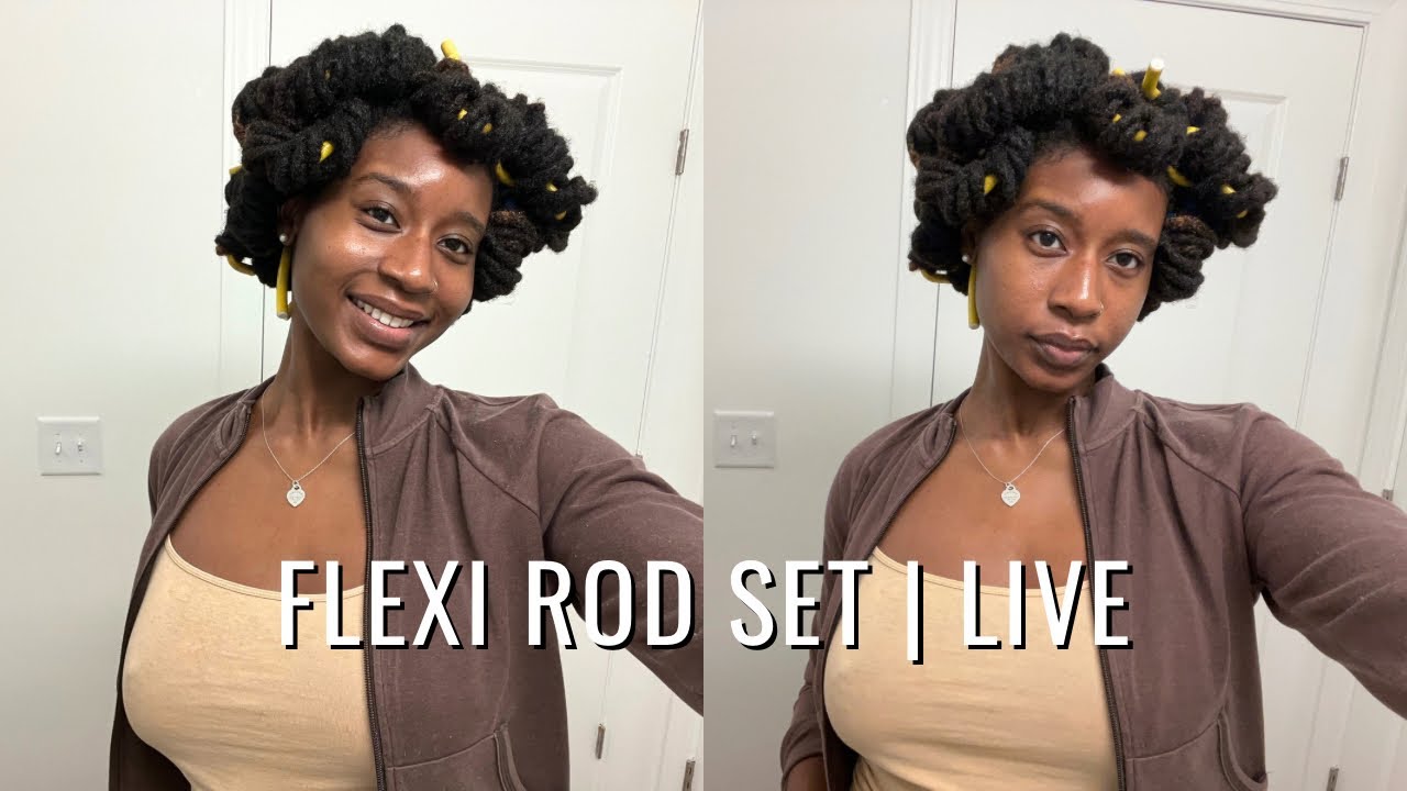 DOING A FLEXI ROD SET ON MY LOCS | weak locs, the grammys + oil restock ...