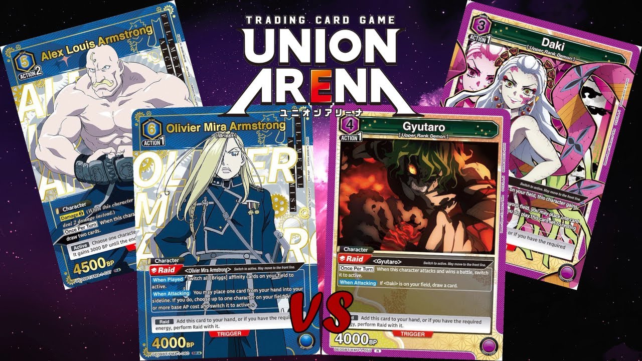 Union Arena - FMA Blue Briggs vs Demon Slayer Purple Gyutaro/Daki - YouTube