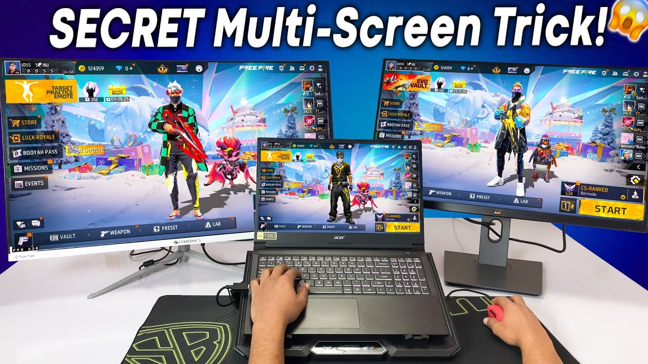 INSANE Multi-Screen Setup on Laptop! Gaming + Editing + Live Streaming ...