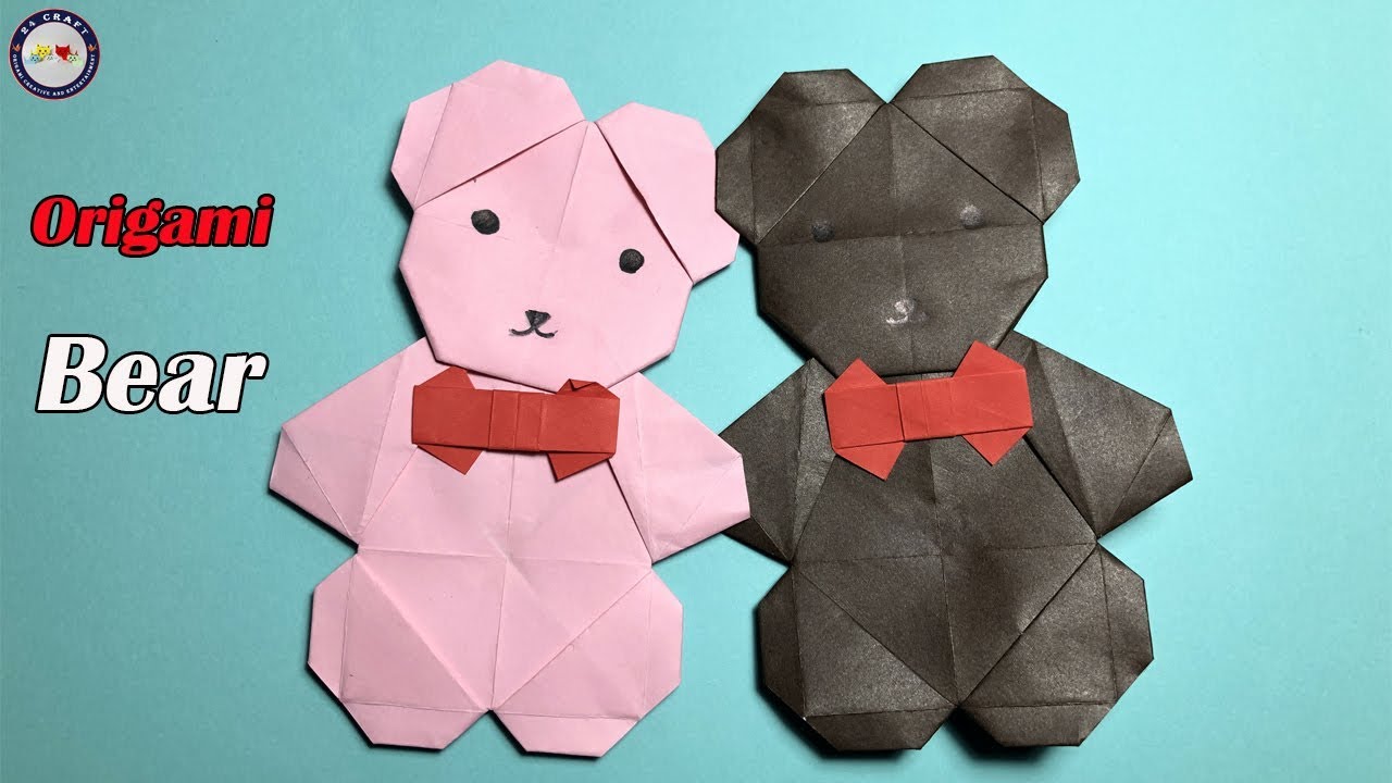 Origami Bear - How To Make Origami Bear - Origami Animal - YouTube