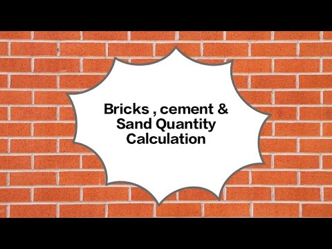 In Brick work , Bricks, cement &Sand Quantity calculate - YouTube