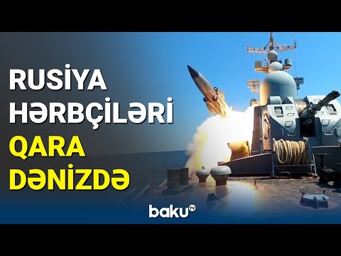 Rusiya donanmasının Qara dəniz təlimindən görüntülər