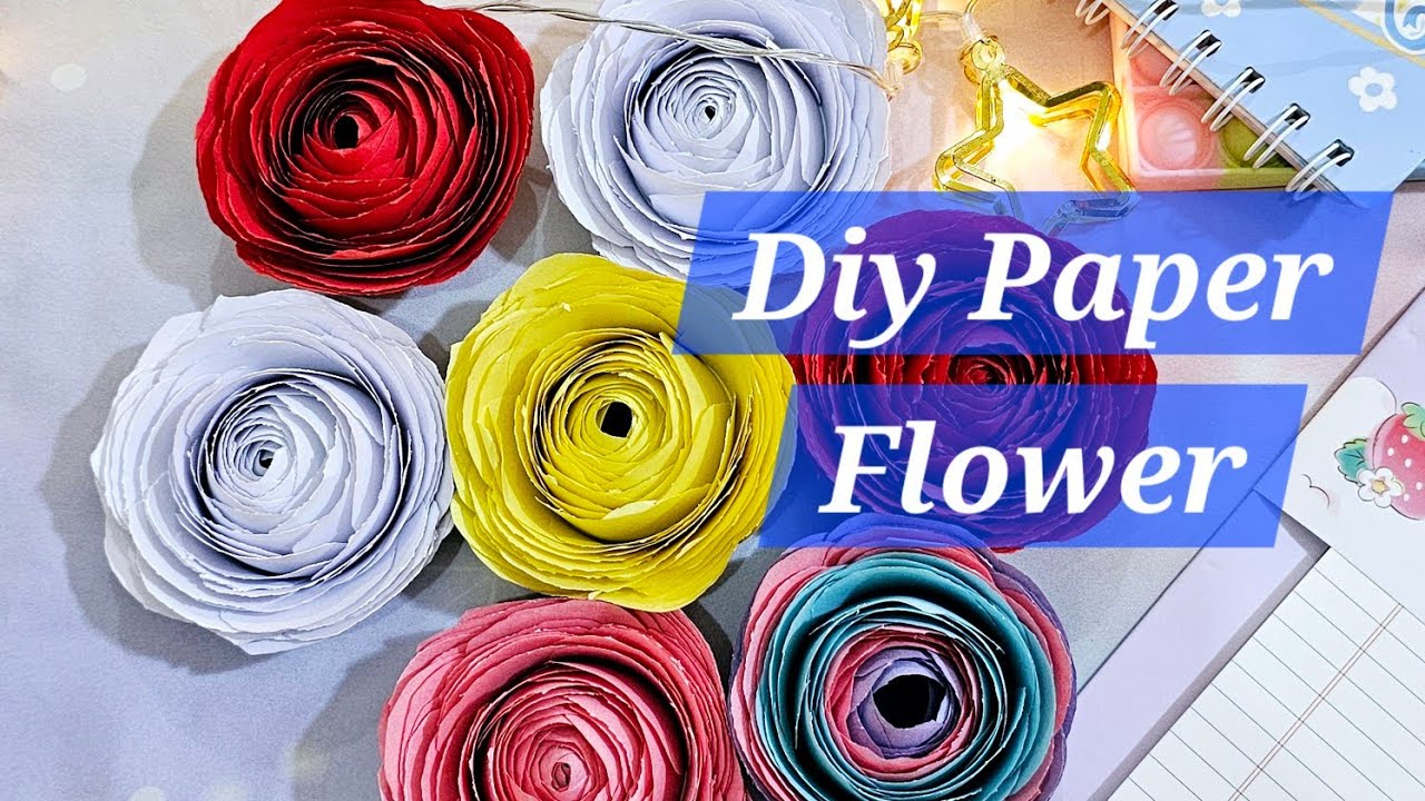 How to make paper rose tutorial - YouTube