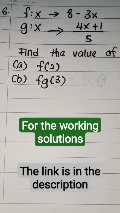 Functions Q6 Maths Find the values of x, Composite Functions #maths #functions #valueofx # ...