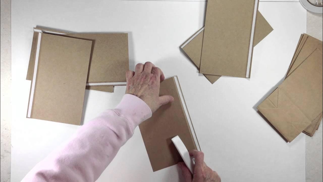 Vertical Paper Bag Mini Album Series Part 1a - Building Pages - YouTube