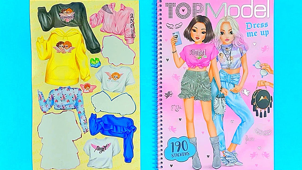 Hình dán thay trang phục | TOP MODEL ANGEL | hình dán búp bê | dán hình ...