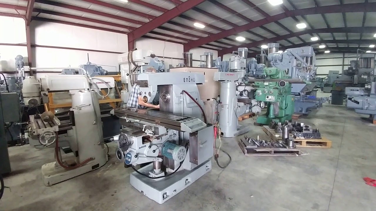 10-1/2" X 53" Used Enshu Horizontal Milling Machine - YouTube