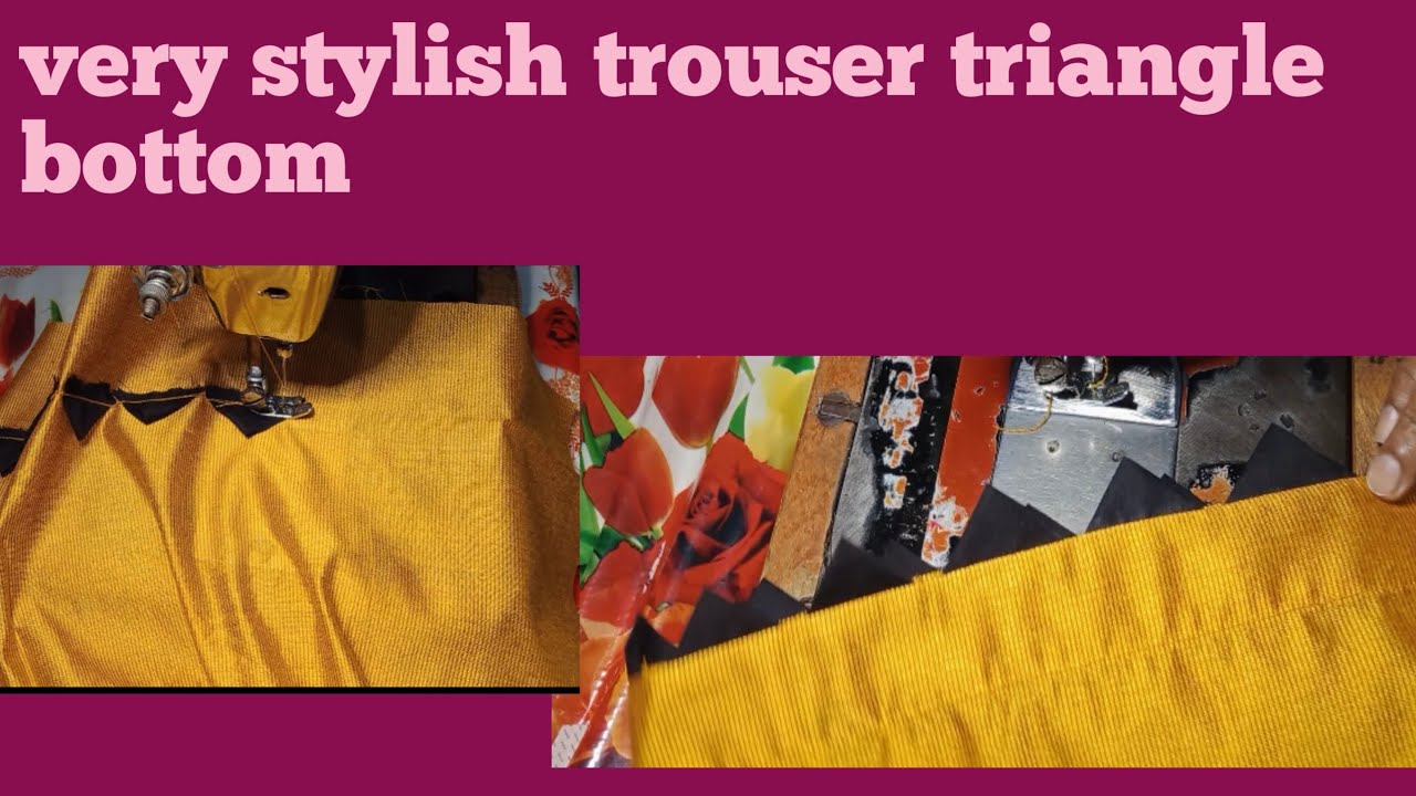 Very stylish trouser triangle bottom ( Kinza Stitching) - YouTube