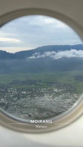 airplane window view over imphal east district - YouTube