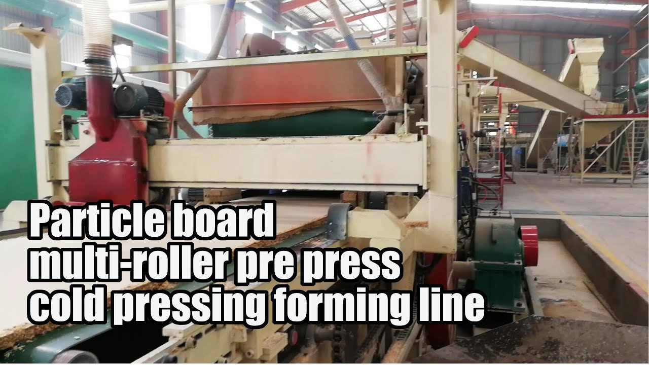 particle board multi roller pre press machine chipboard cold press ...