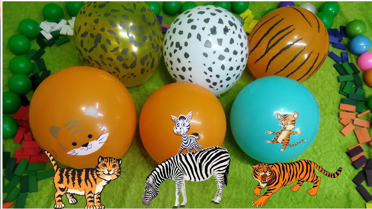 Blowing up balloons🎈popping balloons🎈animals balloons pop - YouTube