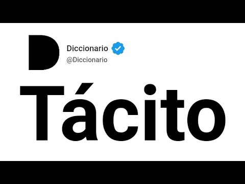Tácito Significado En Español - YouTube