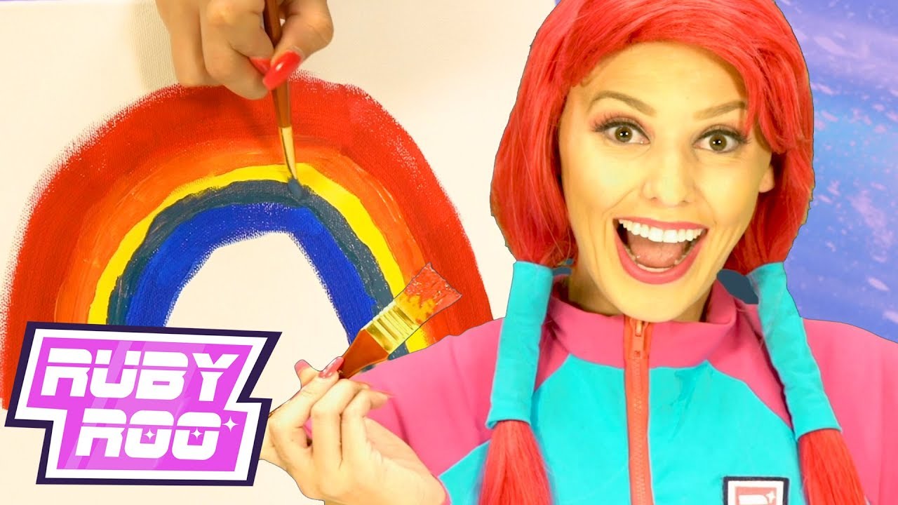 Paint A Rainbow - Ruby Roo's Magic Wheel | Learning Colors! Colors For ...