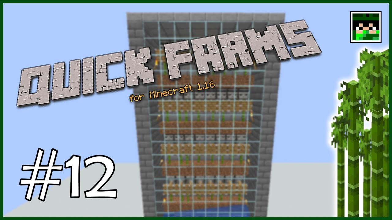 Fully automatic AFK bamboo farm [Quick Farms #12 - Minecraft 1.16] - YouTube