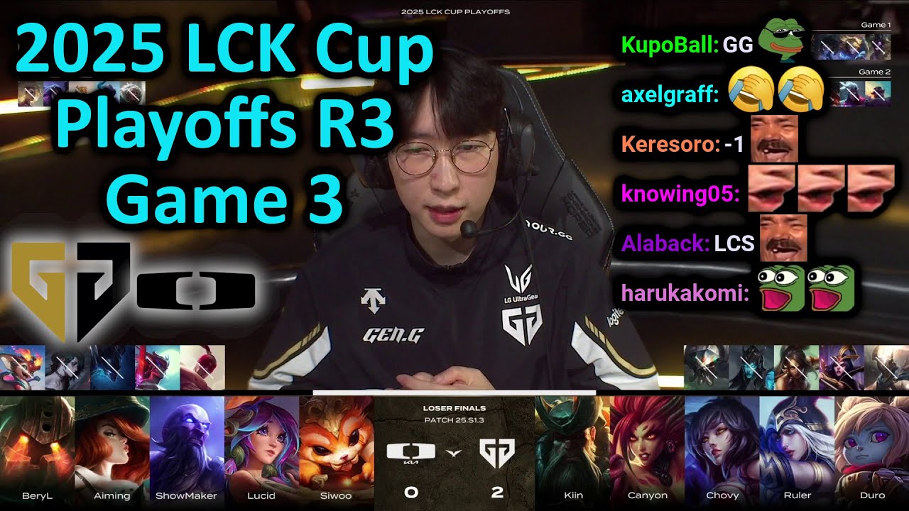GENG vs DK - Game 3 | 2025 LCK Cup Playoffs Round 3 | Twitch VOD with Chat - YouTube