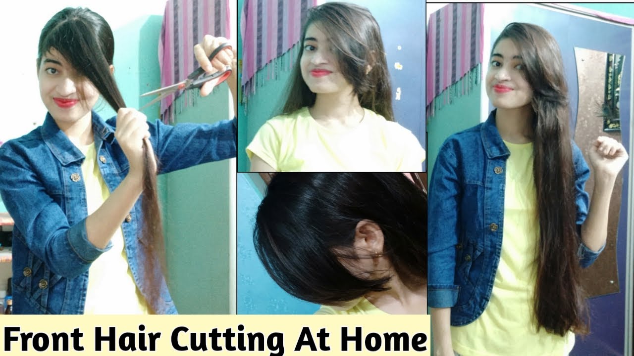 Front Hair Cutting At Home | 2 Easy Ways To Cut Front Hair | Shanu ...