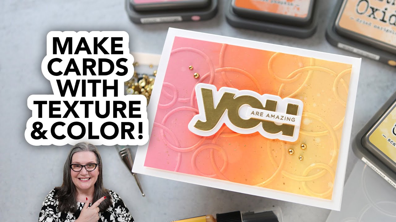 Bold color and cool texture for your cards! - YouTube