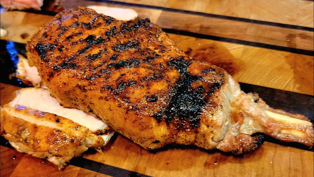 How to grill juicy pork chops - SnS Kettle Grill - YouTube
