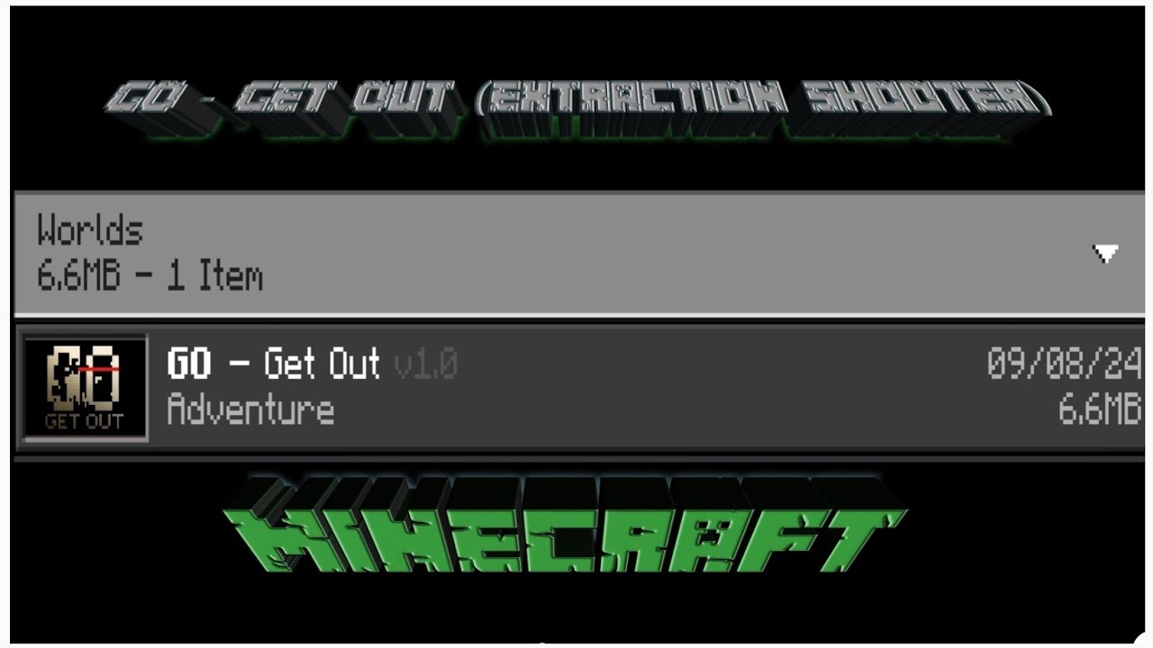 Extraction mode in minecraft!? [GO - Get Out] #mcpeaddon #minecraft # ...