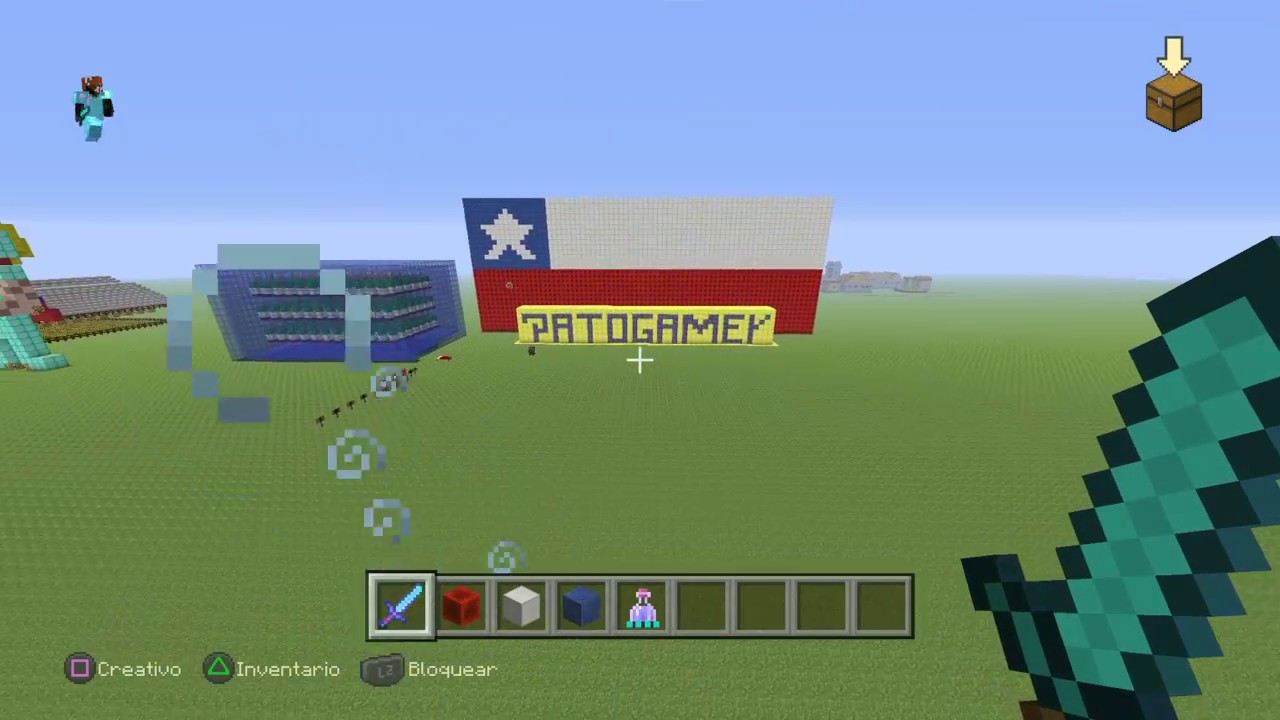 [tutorial minecraft] como hacer la bandera de chile paso a paso ...