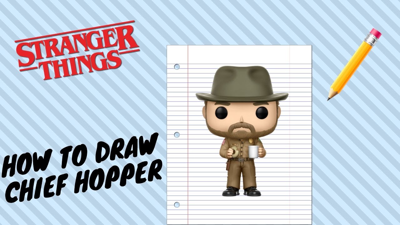 How To Draw Chief Hopper | Stranger Things | Easy Step-By-Step Tutorial ...