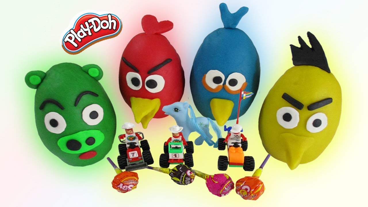 Angry Birds Play Doh Eggs Surprises For Kids - YouTube