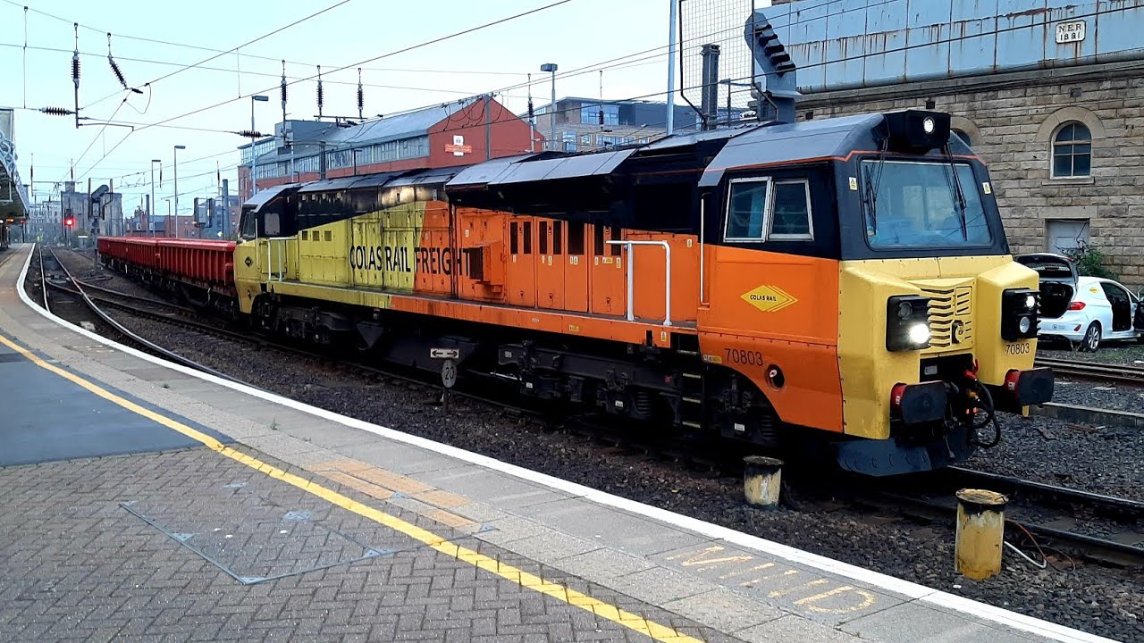 Colas Rail Class 70 stops at Newcastle Central for a Driver change ...
