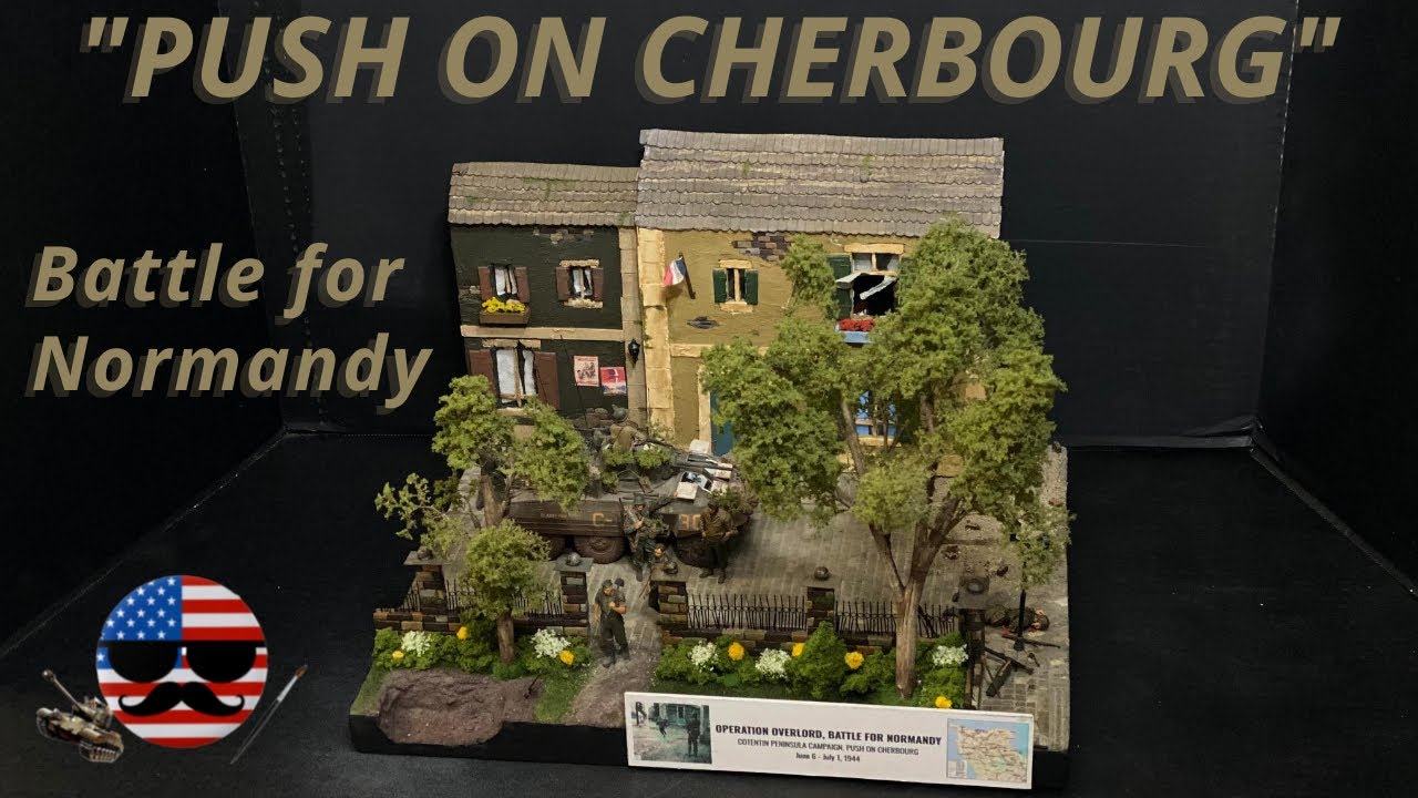 1 35 Ww2 Diorama Battle For Normandy Push On Cherbourg Tamiya M8