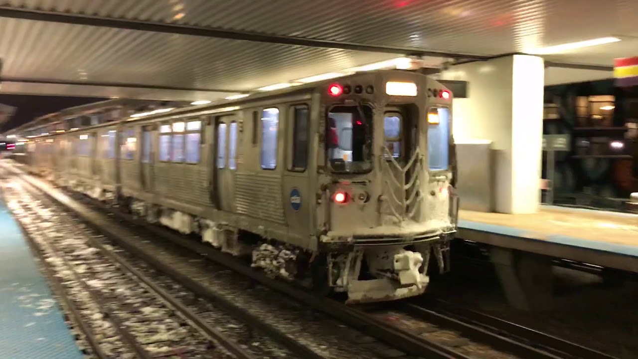 CTA 5000 Series Yellow Line Train Enters Howard (4-Car Set) - YouTube