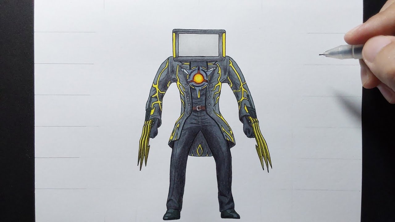 How to draw Titan TV Man - YouTube