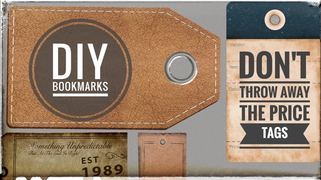 DIY bookmarks using tags | Price tag reuse ideas | Easy bookmarks with ...