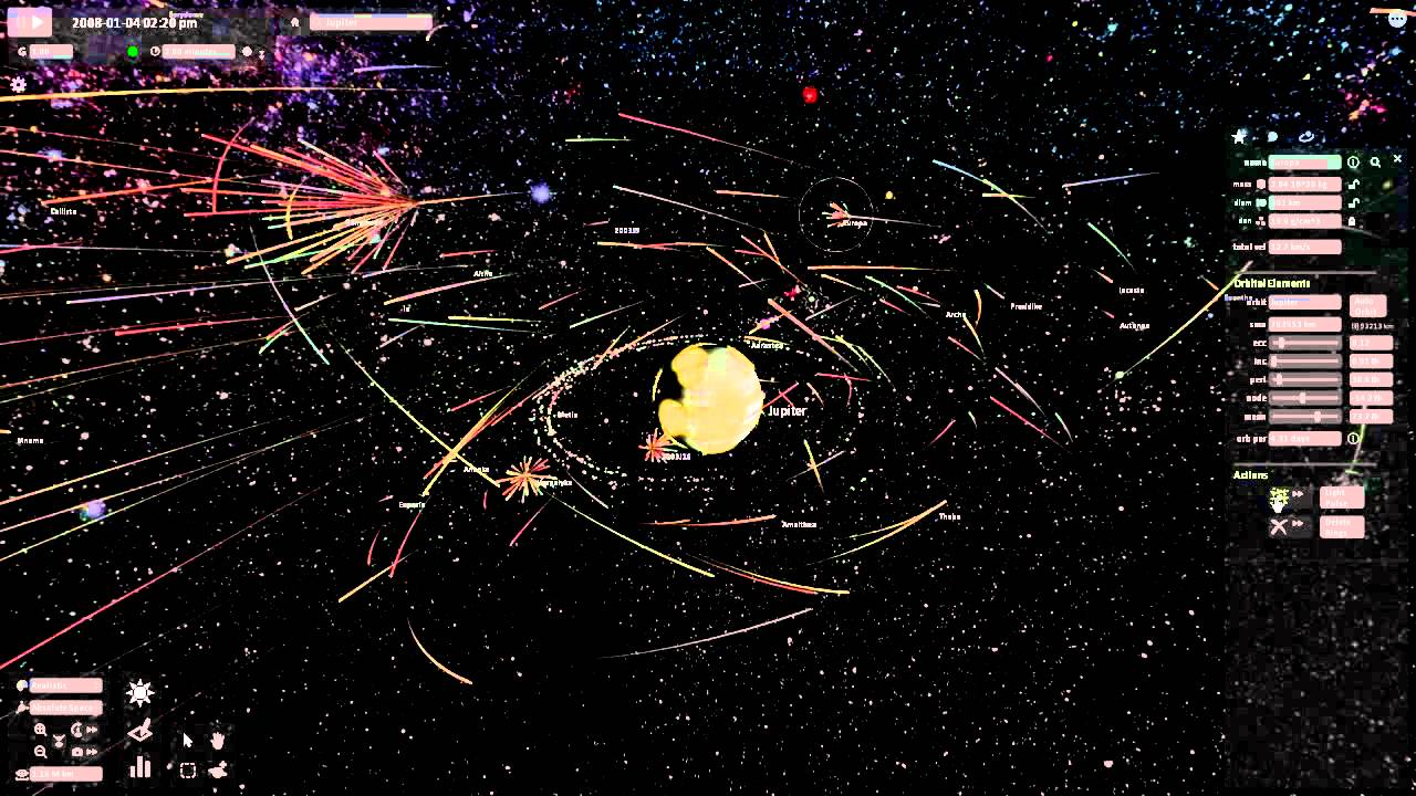 Universe Sandbox 2 - Exploding Jupiter's Moons - YouTube