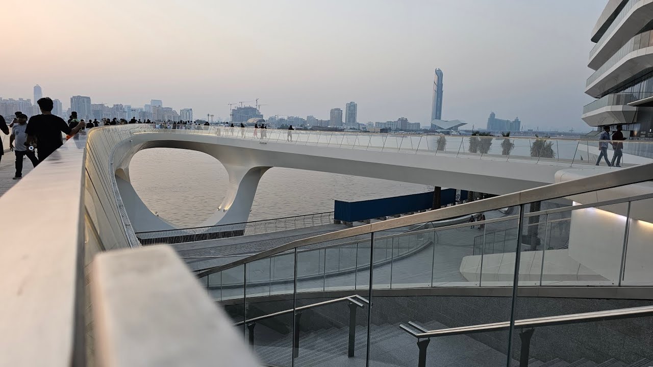 Dubai creek Harbour public viewing deck observation point - YouTube