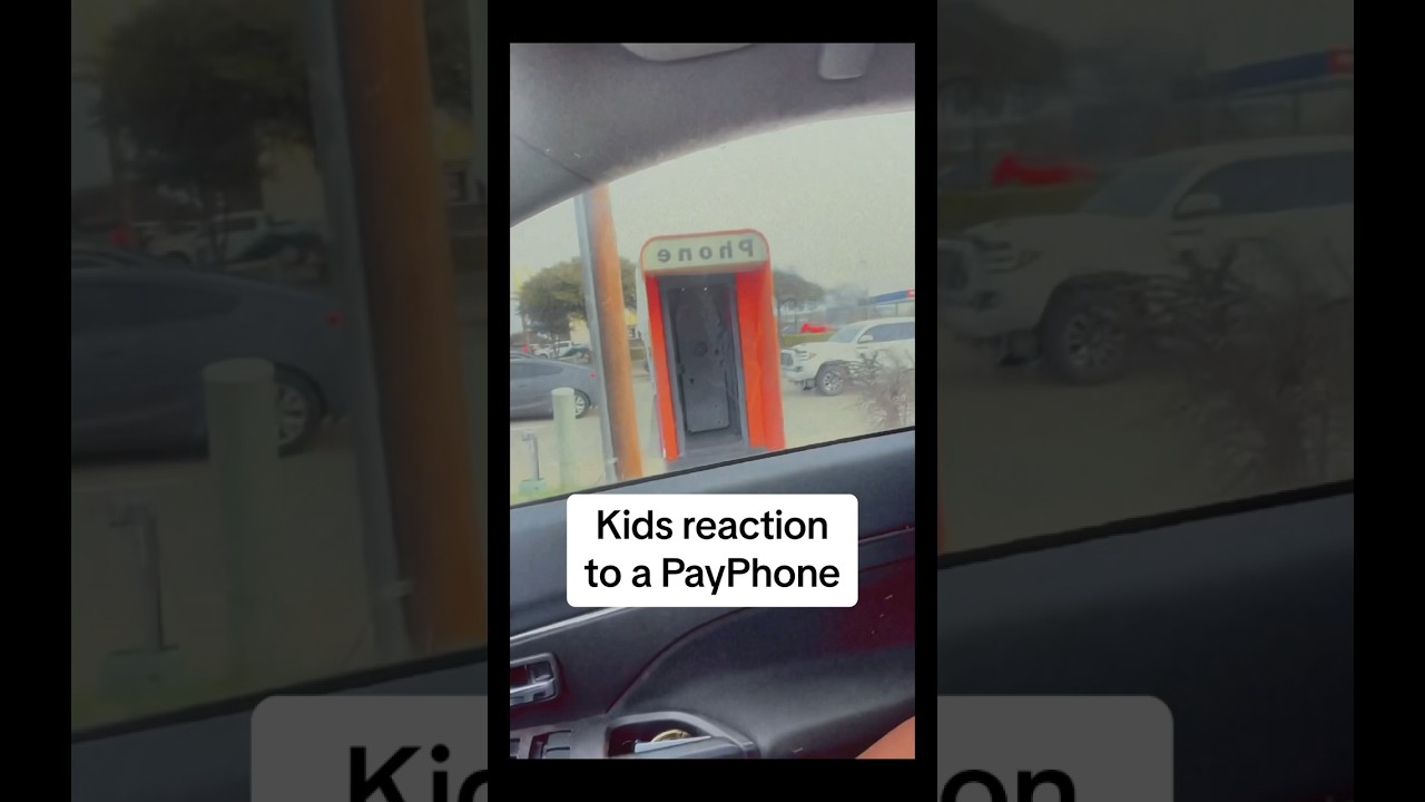 Kids react to 1st PAYPHONE! #shorts #funny #technology - YouTube