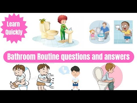 questions and answers for talking about bathroom vocabulary, perfect ...