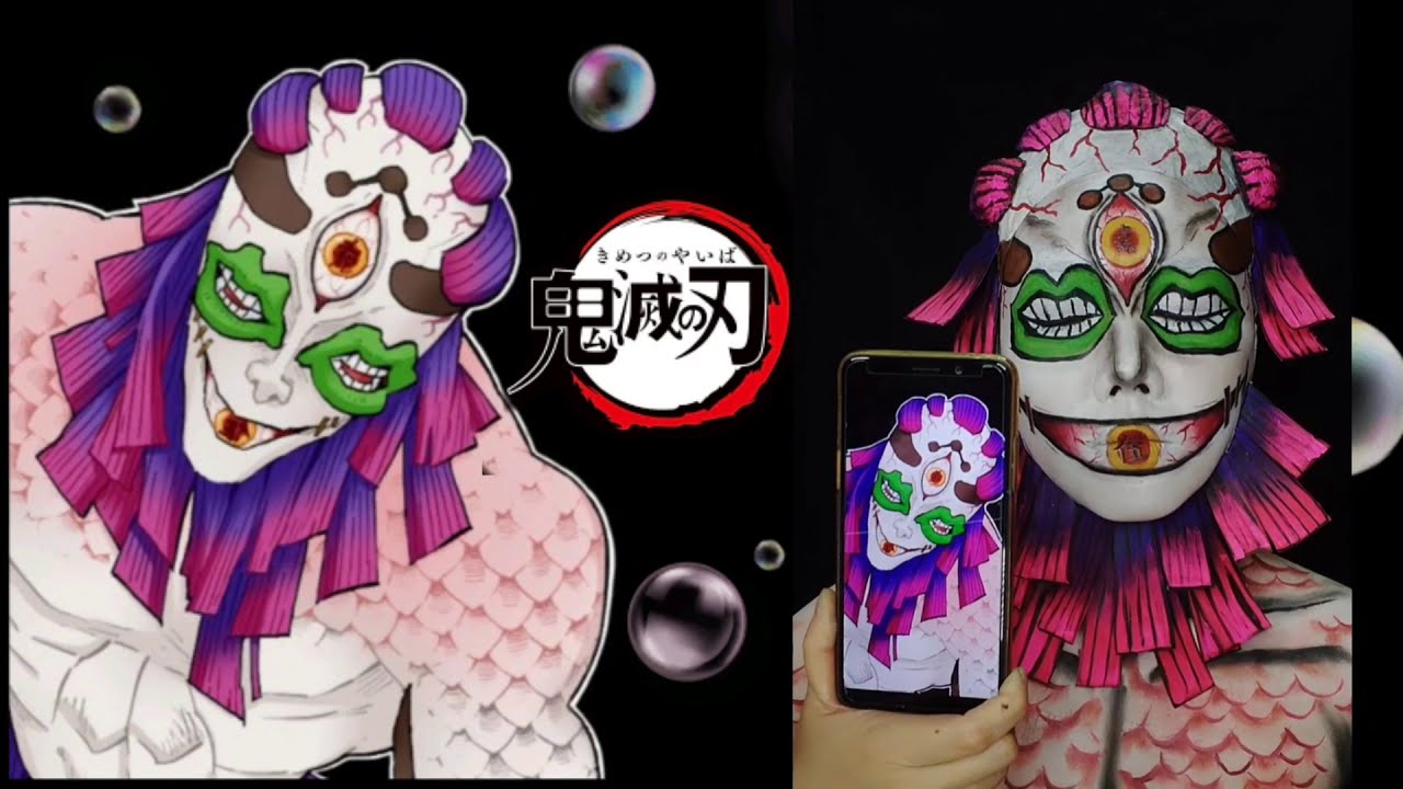 ぎょっこ 玉壶鬼 l Gyokko Cosplay Makeup l Demon Slayer Uppermoonrank 5 l 鬼灭之刀 ...
