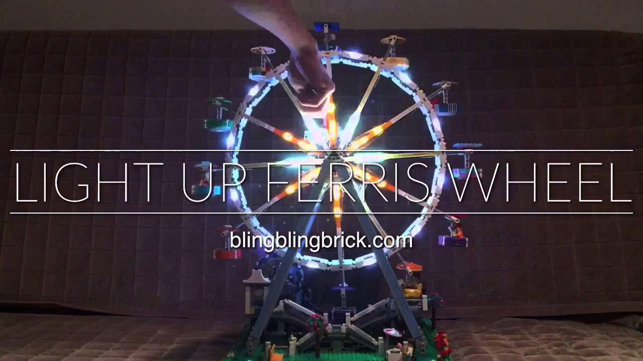 Lego 10247 Ferris Wheel with light - YouTube