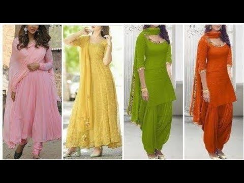Stylish & simple one colour dresses collection||one colour casual ...