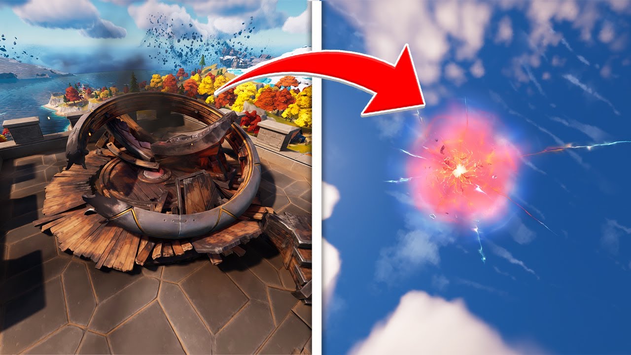 *NEW* Fortnite rift gate DESTROYED (Red Rift in Sky APPEARED) - YouTube