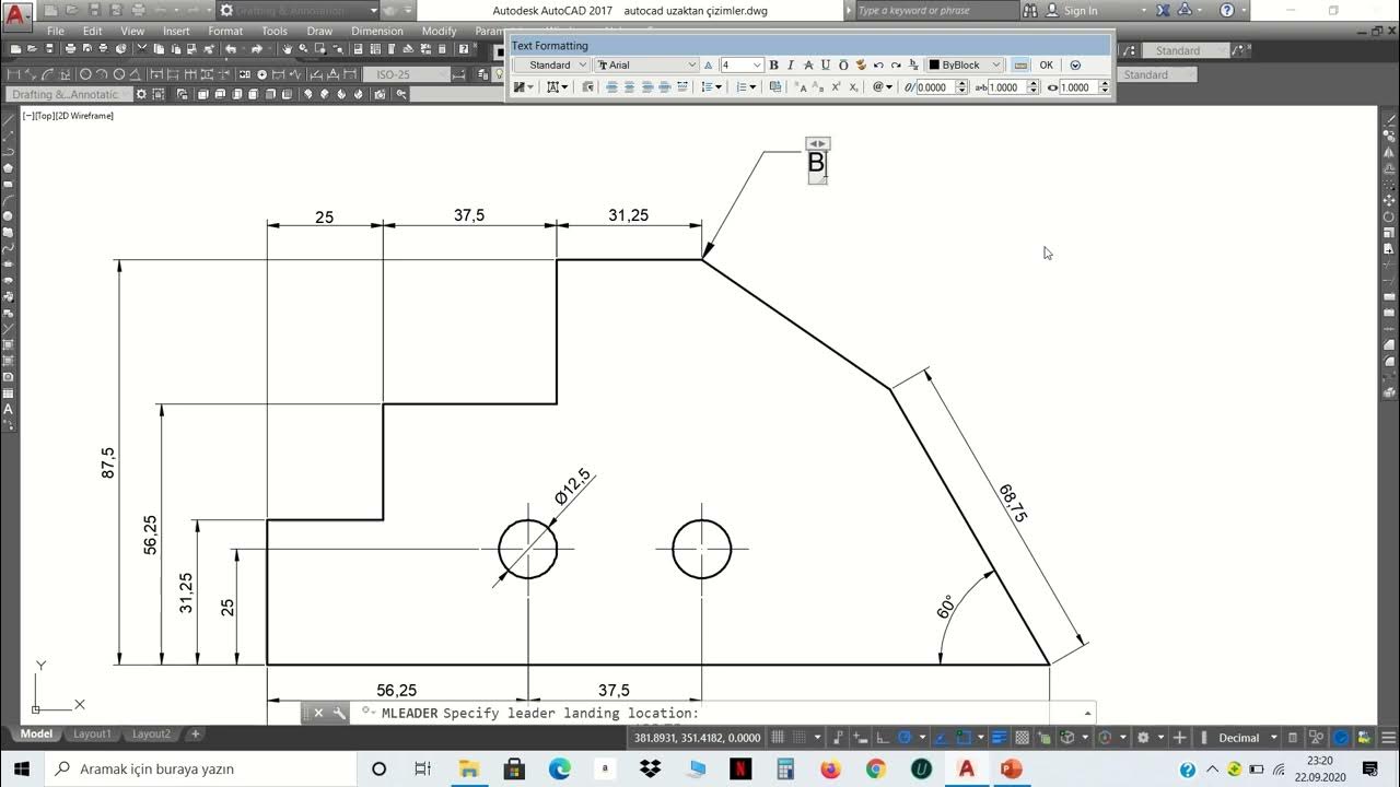 2d Autocad Multileader Youtube