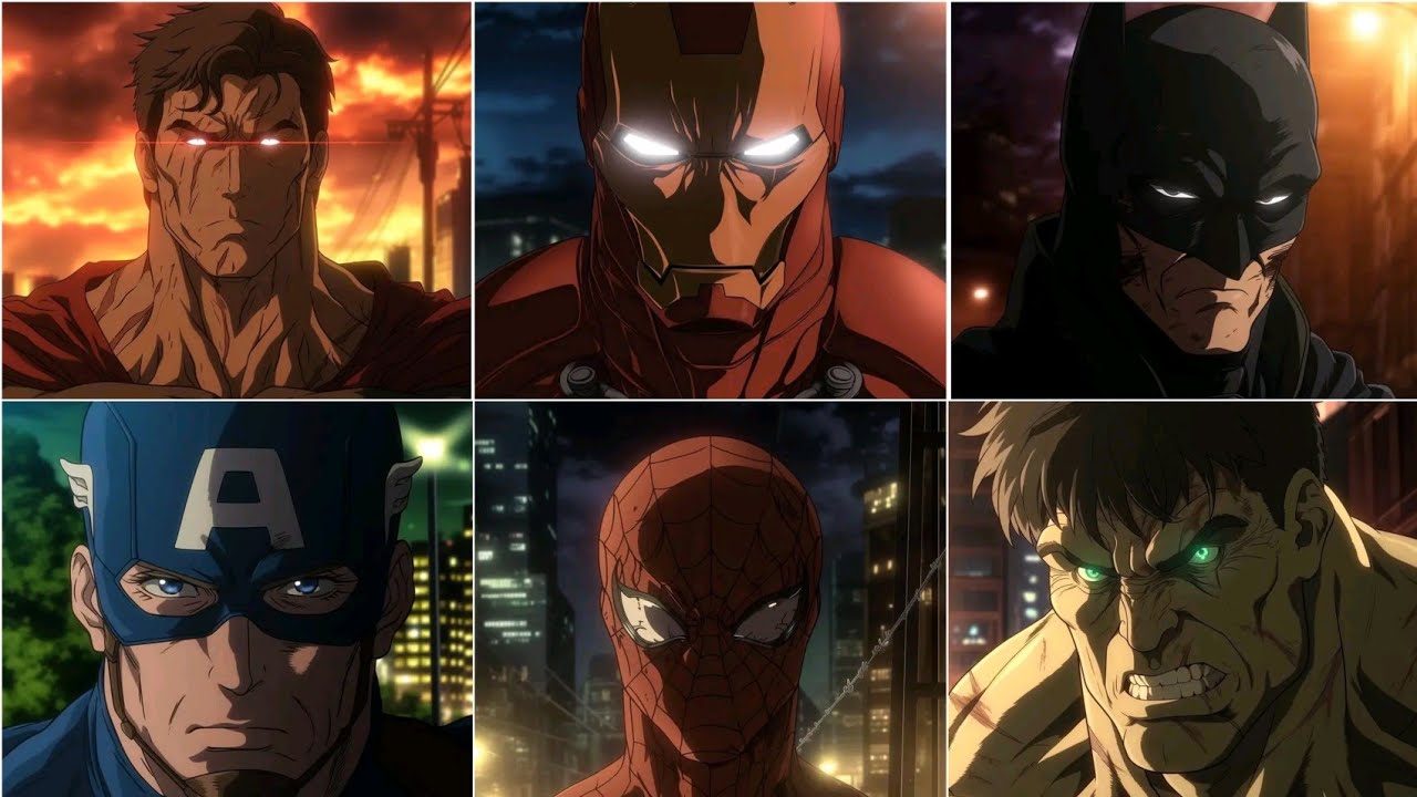 MARVEL And 𝐃𝐂 In ANIME STYLE - YouTube