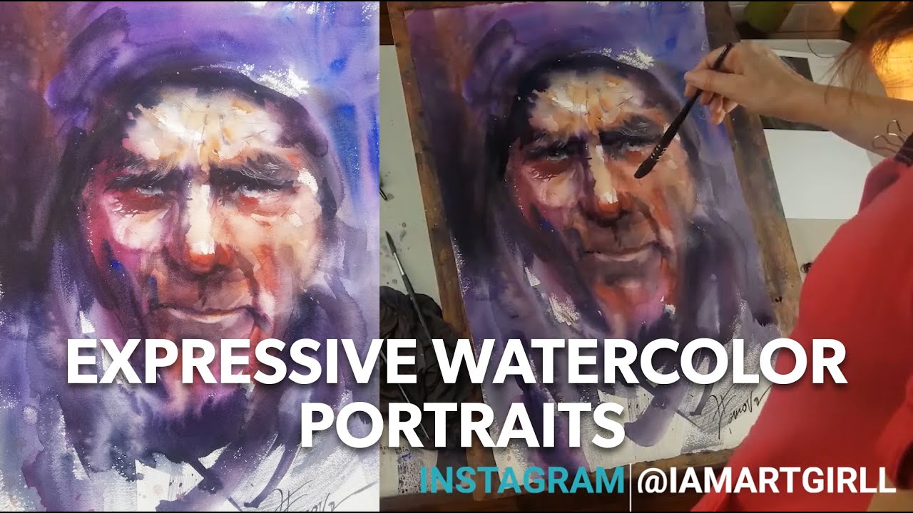Expressive Watercolor Portraits Demo #3 - YouTube