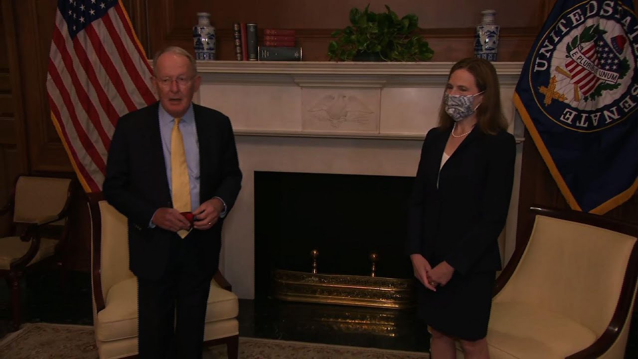 Judge Barrett at Capitol, meets with GOP senators - YouTube