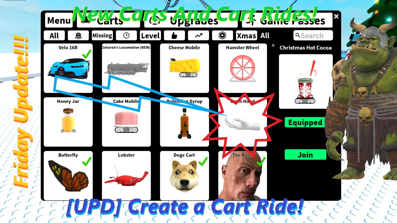 New Carts And Cart Rides! [UPD] Create a Cart Ride! Friday Update ...