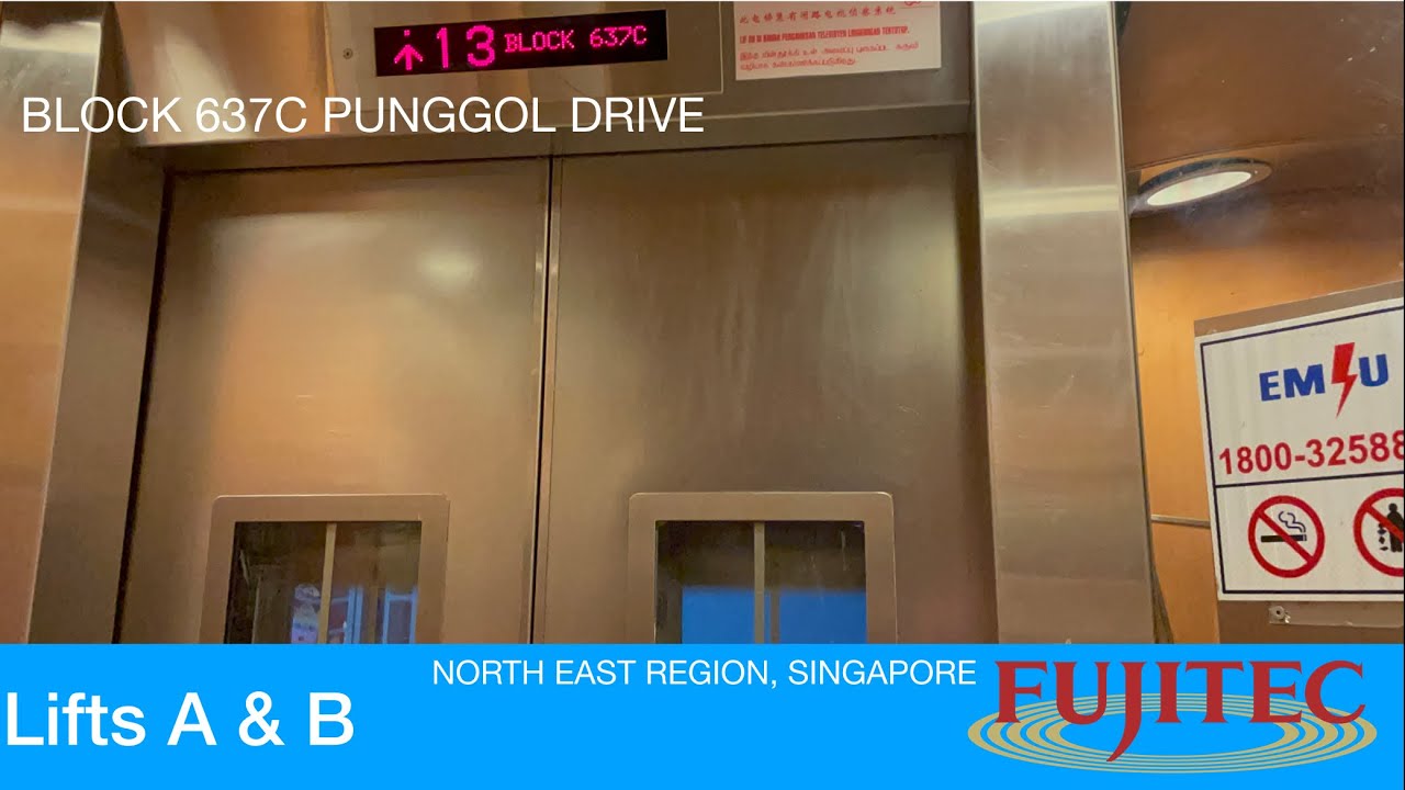 HDB Block 637C Punggol || Fujitec Elevator - YouTube