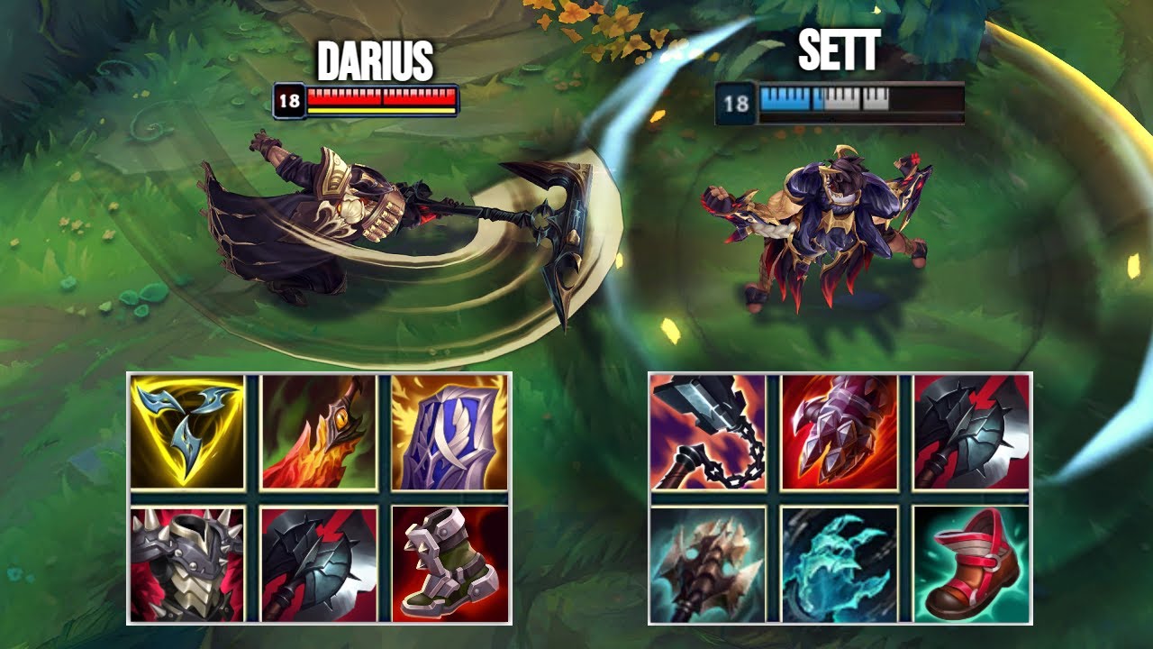 Mathematically Correct Sett Vs Darius Full Build Fights And Best