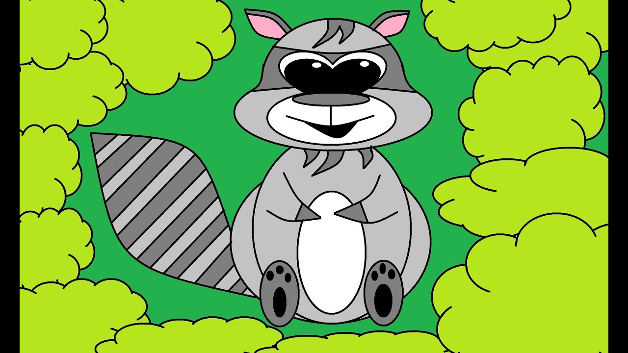 MAPACHE, CANTA, PINTA Y COLOREA - YouTube