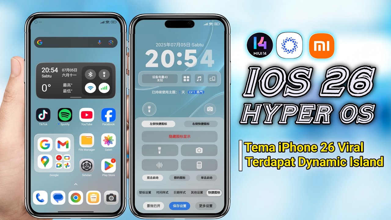 iOS 26 Baru 🔥Tema Unik Xiaomi HyperOS Makin Mirip iPhone Sungguhan ...